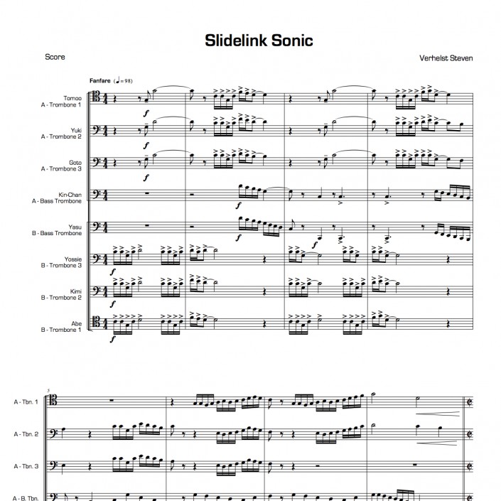 Slidelink Sonic – Trombone Octet – Steven Verhelst