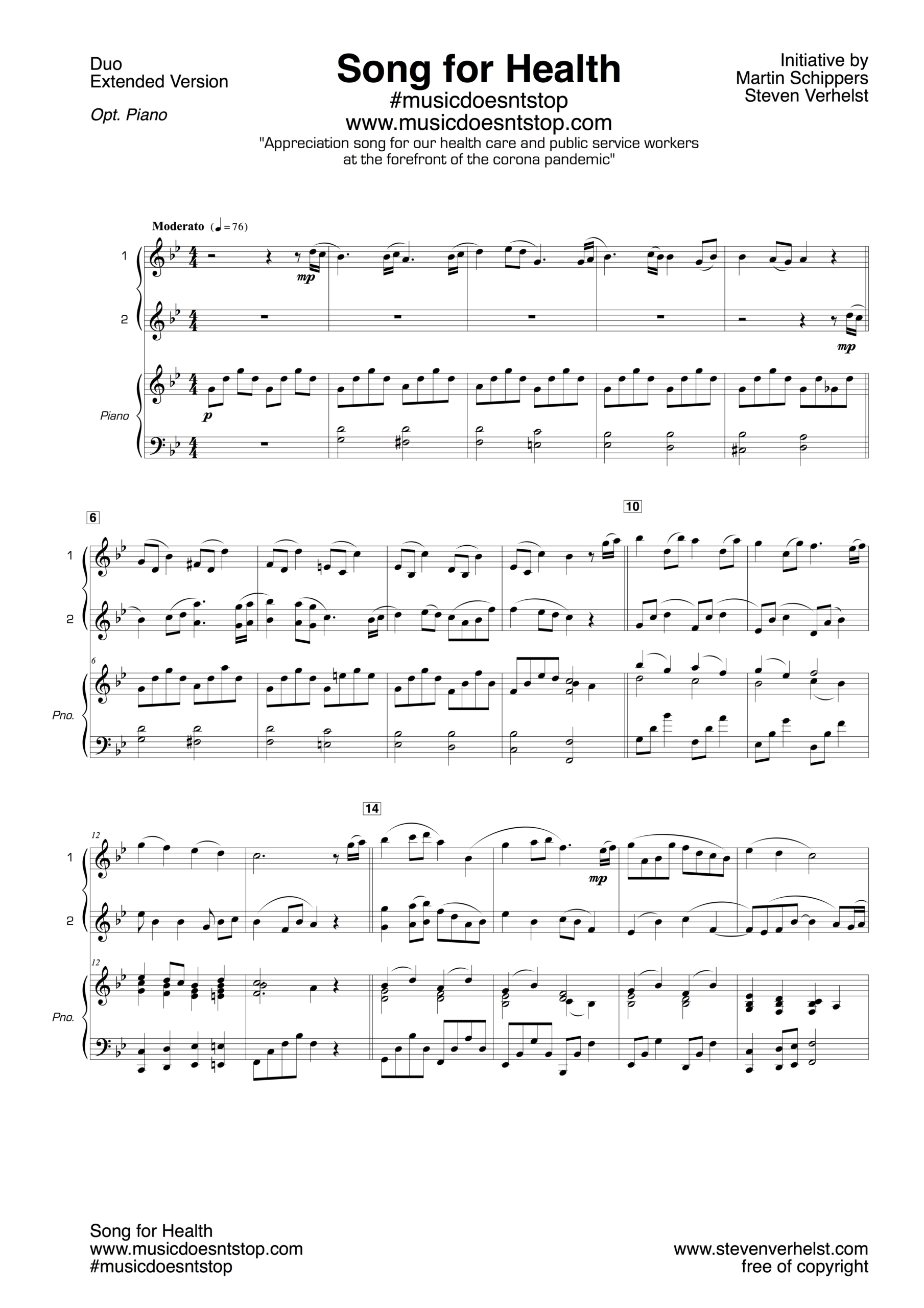 SONG FOR HEALTH – Steven Verhelst