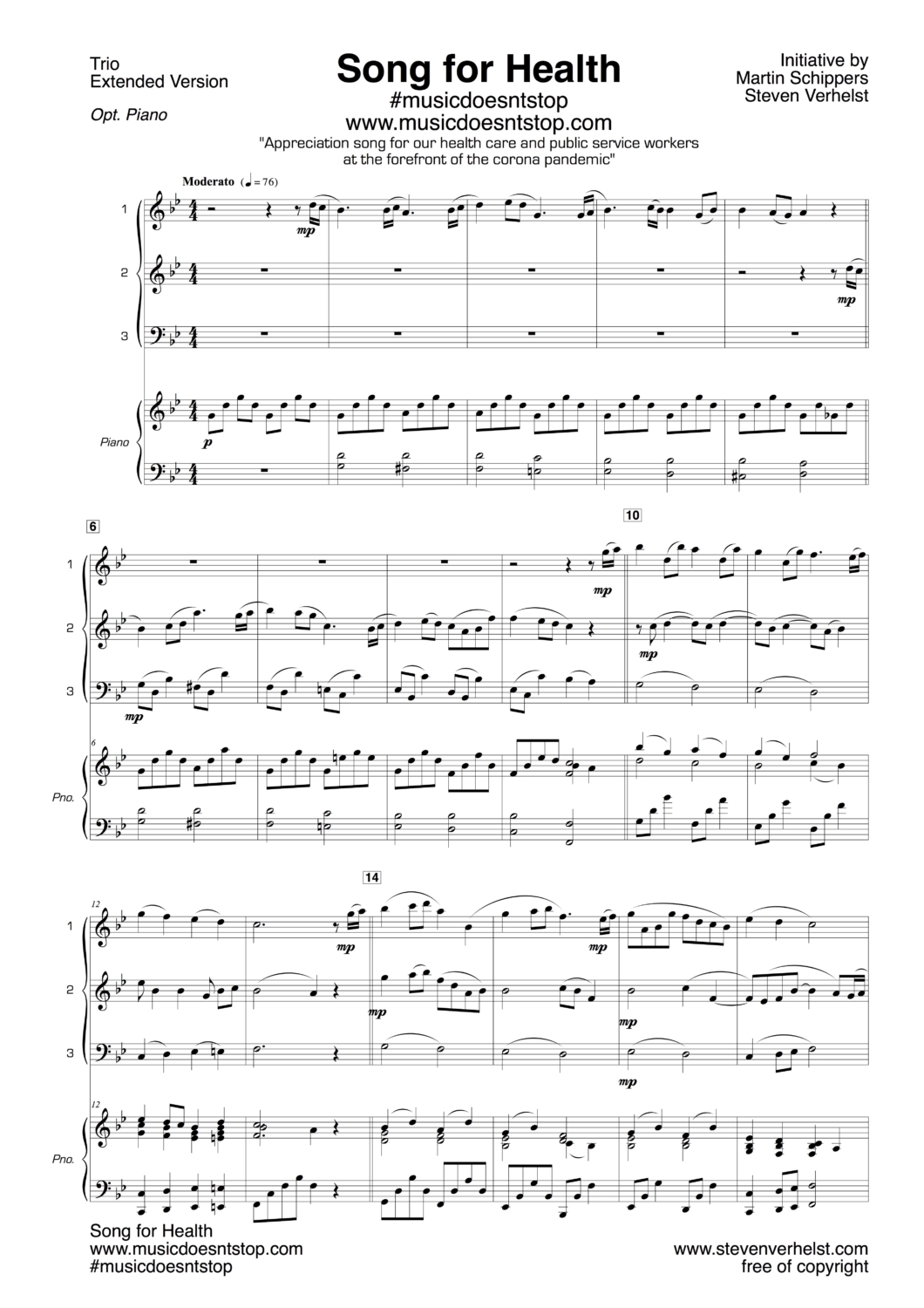 SONG FOR HEALTH – Steven Verhelst